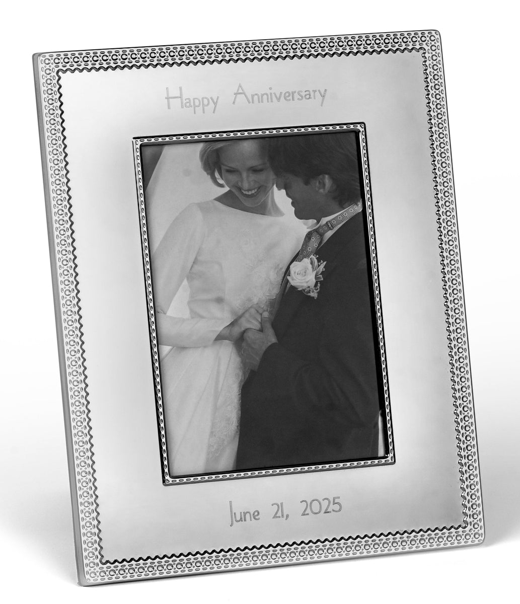 Krysaliis Silver-plate Roped Edge 4X6 Picture Frame– All Silver Gifts
