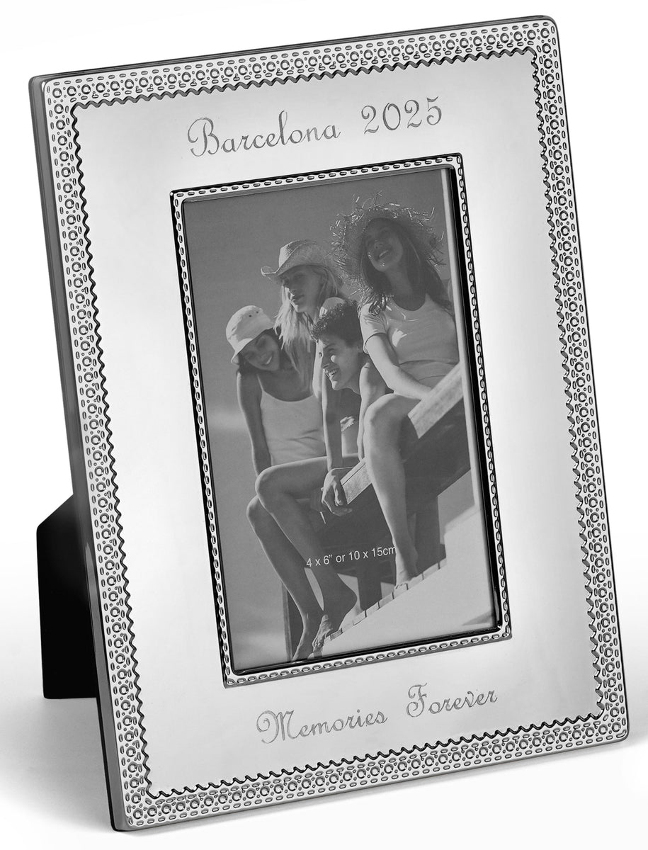 Krysaliis Silver Plate Roped Edge 5X7 Picture Frame– All Silver Gifts