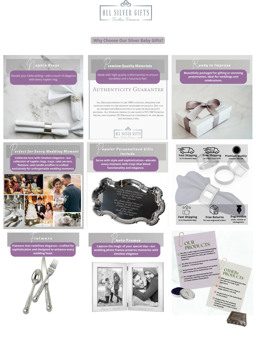 Krysaliis Curve Sterling Silver Salt Pepper Set - All Silver Gifts