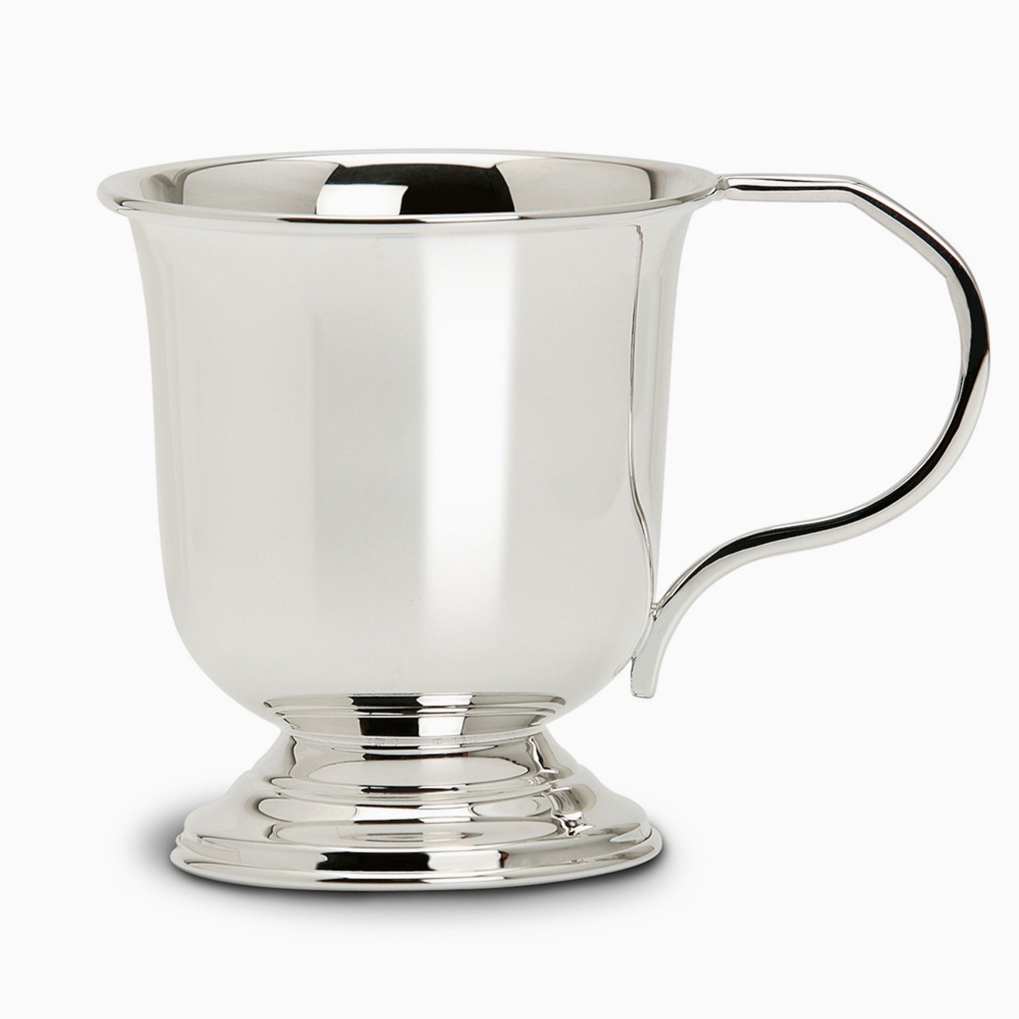 Pedestal Sterling Silver Baby Cup by Krysaliis - All Silver Gifts