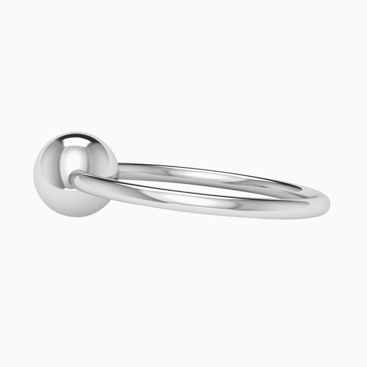 Single Ring Sterling Silver Teether Rattle by Krysaliis - All Silver Gifts