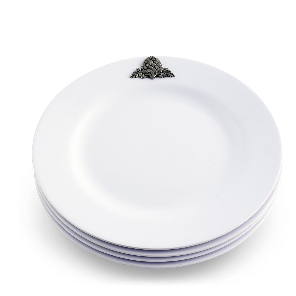 Arthur Court Artichoke Melamine Lunch Plates - Set of 4– All Silver Gifts