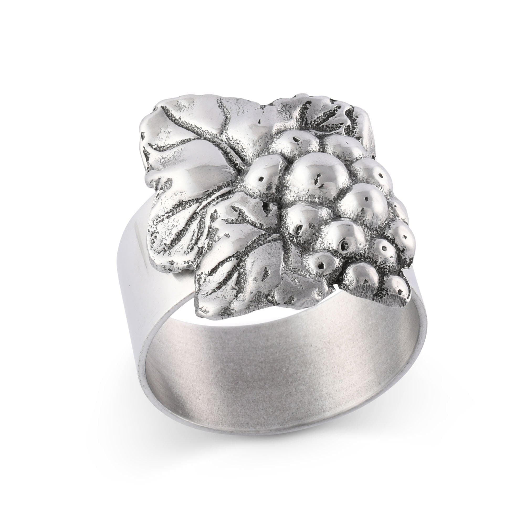 Arthur Court Grape Napkin Rings - set of 4– All Silver Gifts